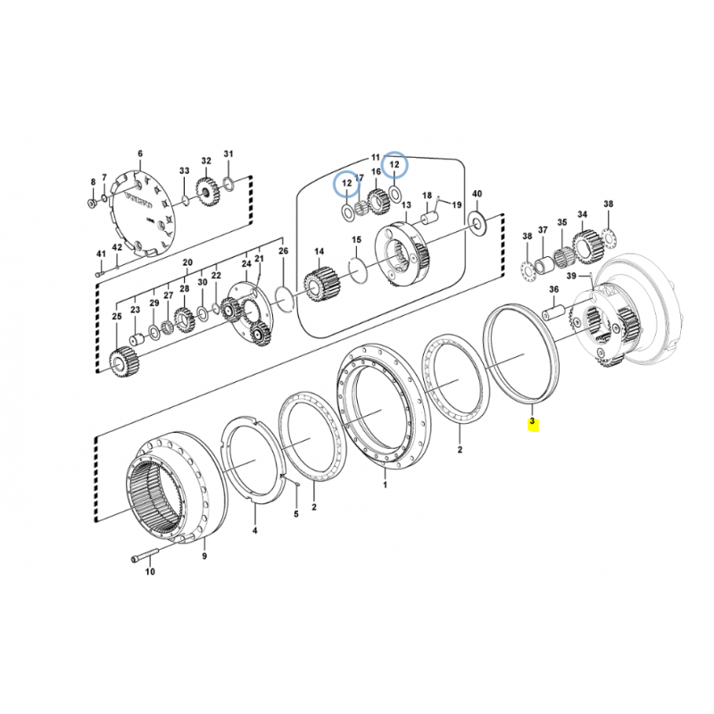 USZCZELNIENIE VOLVO KOPARKA 20536487